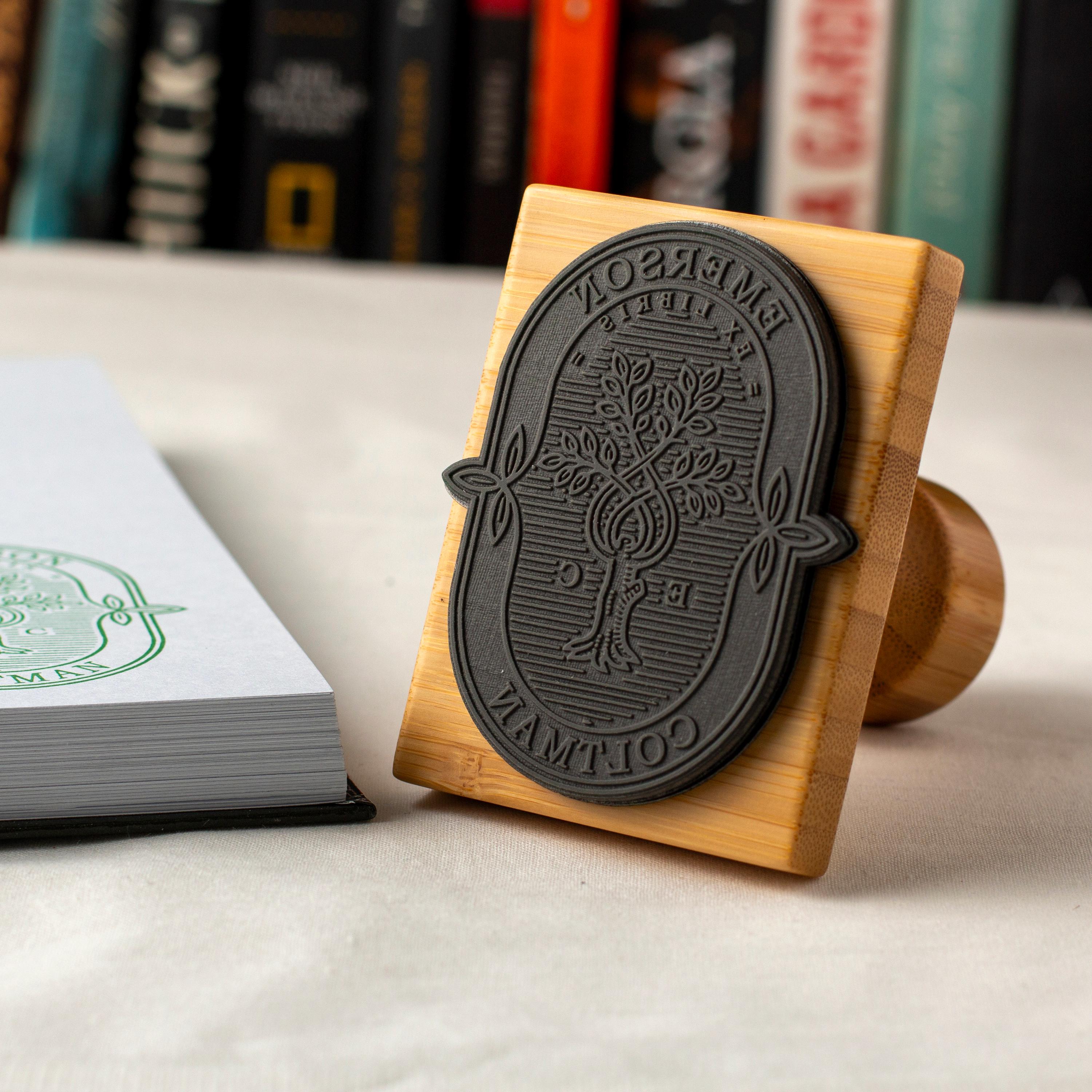 Personalized Book Stamp, Tree of Life Engraving | Custom Ex Libris ...