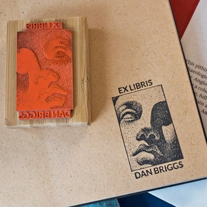 Custom BOOK STAMP With Name Ex Libris Custom LIBRARY Rubber Stamp ...