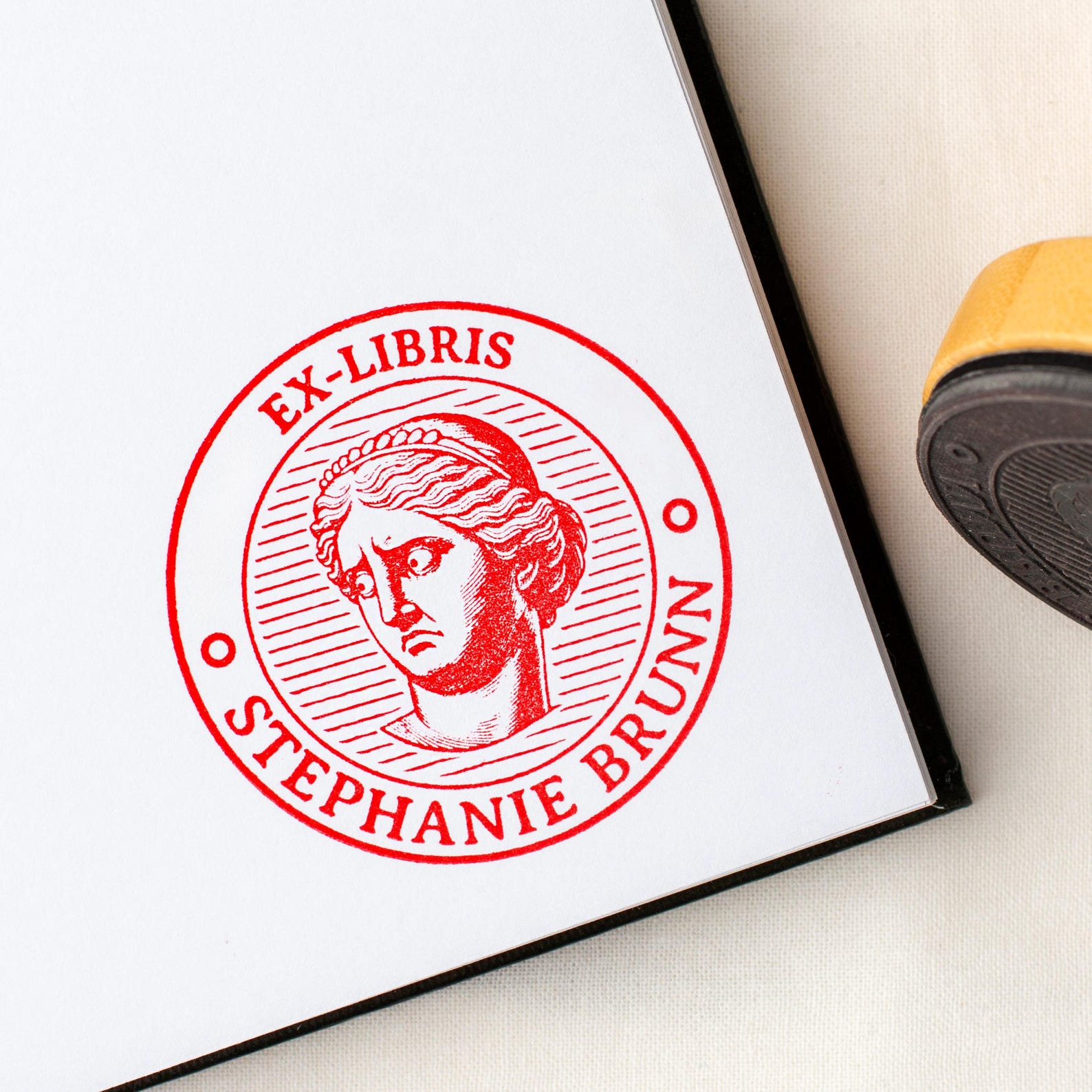 Custom Female Ancient Roman Bust Book Stamp • Unique Book Gifts ...