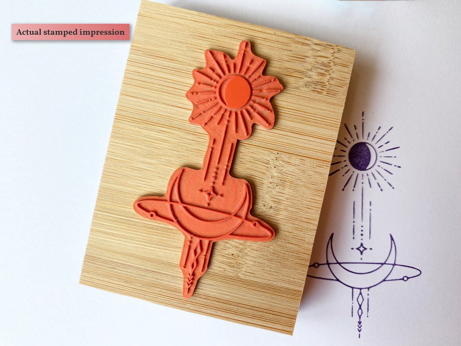 Sigil Sun and Moon Solar Eclipse Symbol Rubber Stamp - Etsy