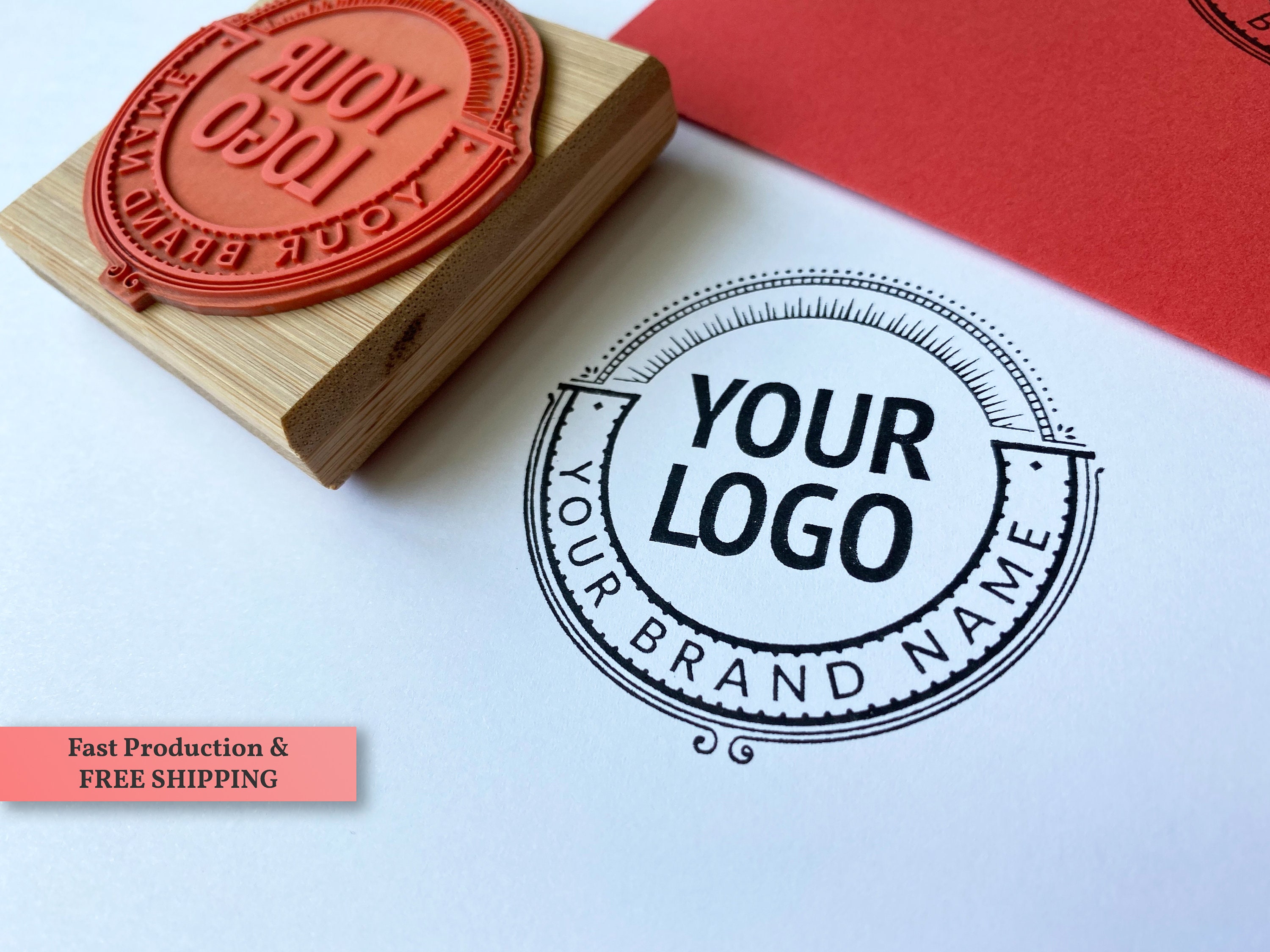 Personalized Business Logo Stamp Customized Paper Bag - Etsy Australia