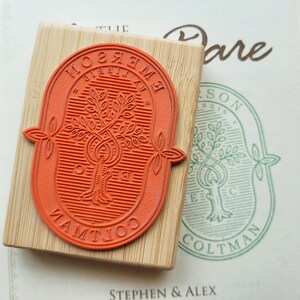 Book Stamp - Vintage Olive Tree Design - Personalized Ex Libris ...