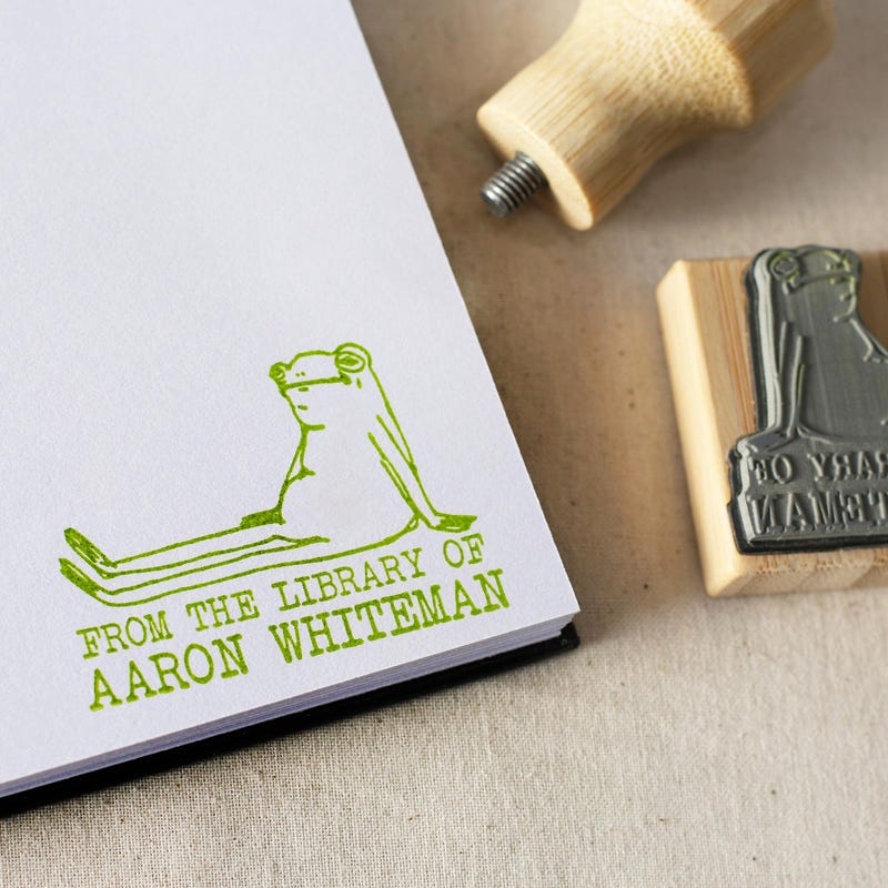 Book Stamp Kids Frog - Etsy