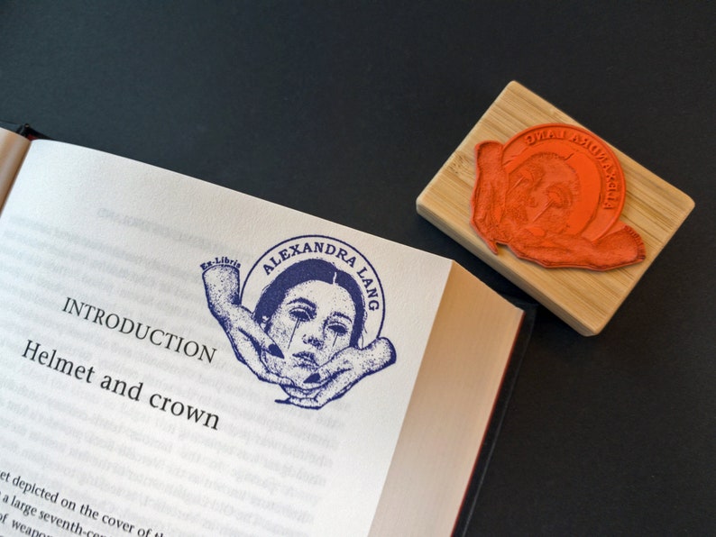 Custom Ex Libris Book Stamp Personalized Gothic Dark - Etsy