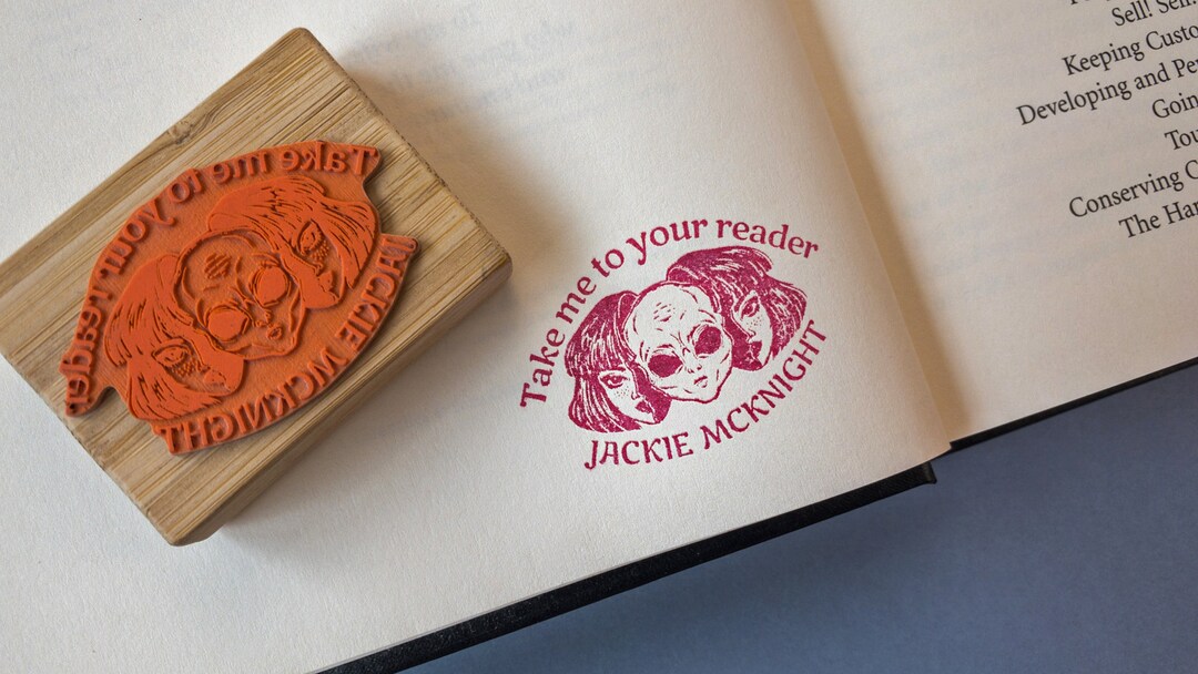Custom Book Stamp, Dark Academia, Take Me to Your Reader, Personalized ...