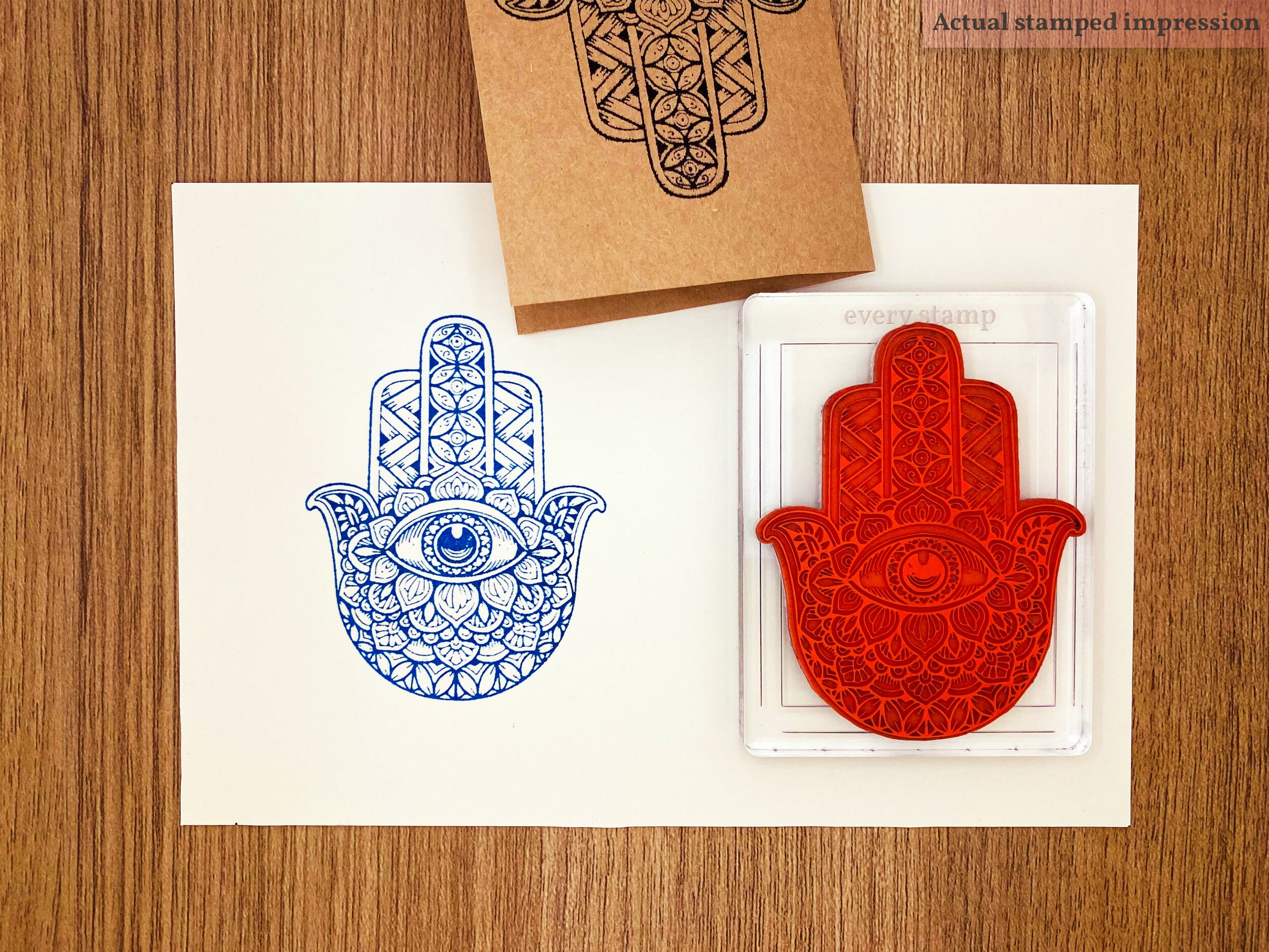 Hamsa Rubber Stamp Talisman Stamp Evil Eye Symbol - Etsy