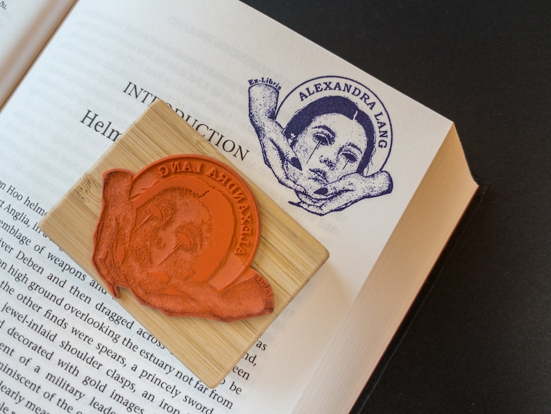 Custom Ex Libris Book Stamp Personalized Gothic Dark - Etsy