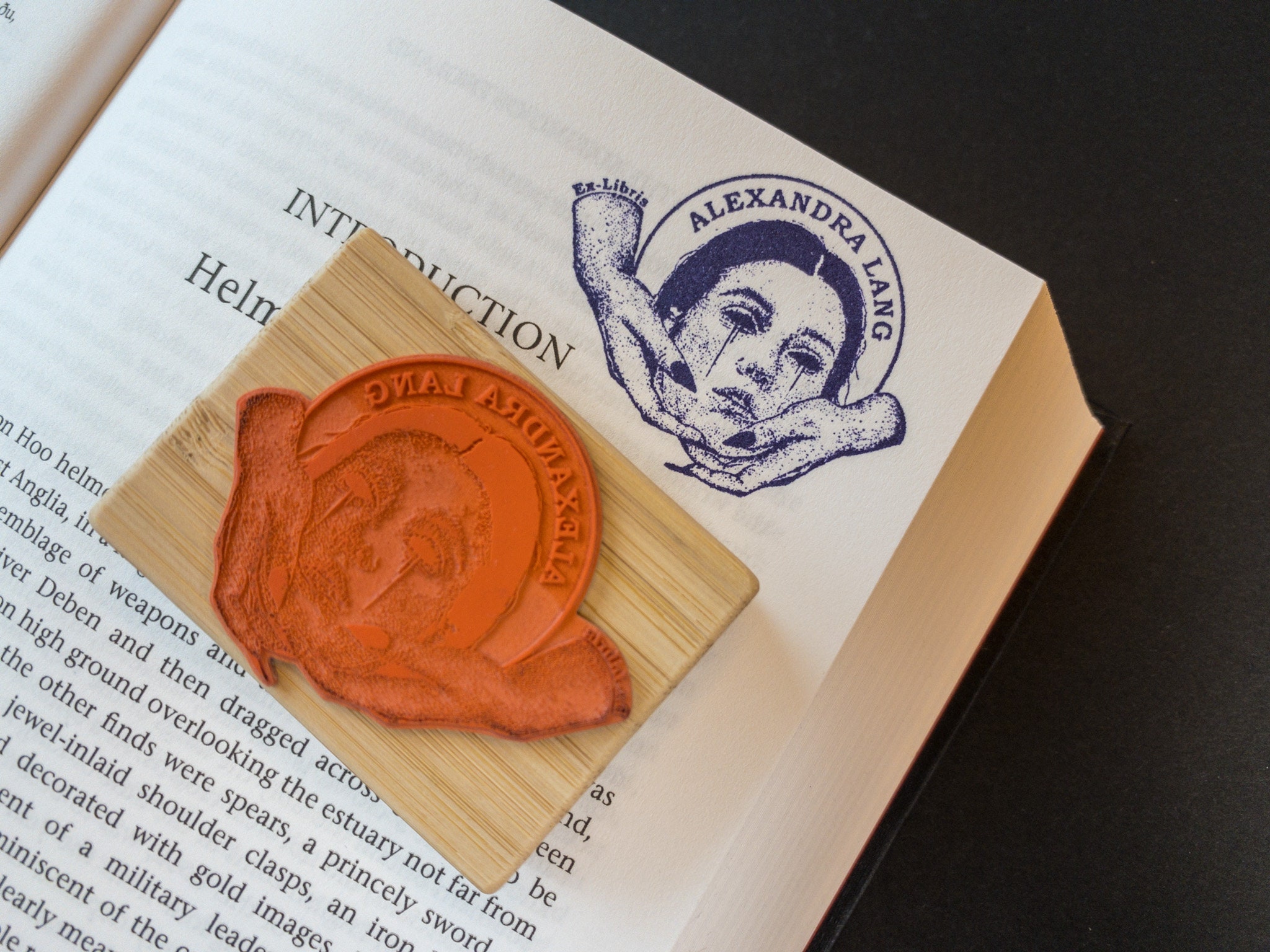 Custom Ex Libris Book Stamp Personalized Gothic Dark - Etsy