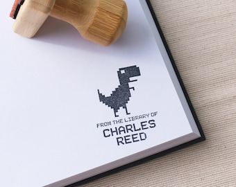 Personalized T-rex Name Stamp - Etsy