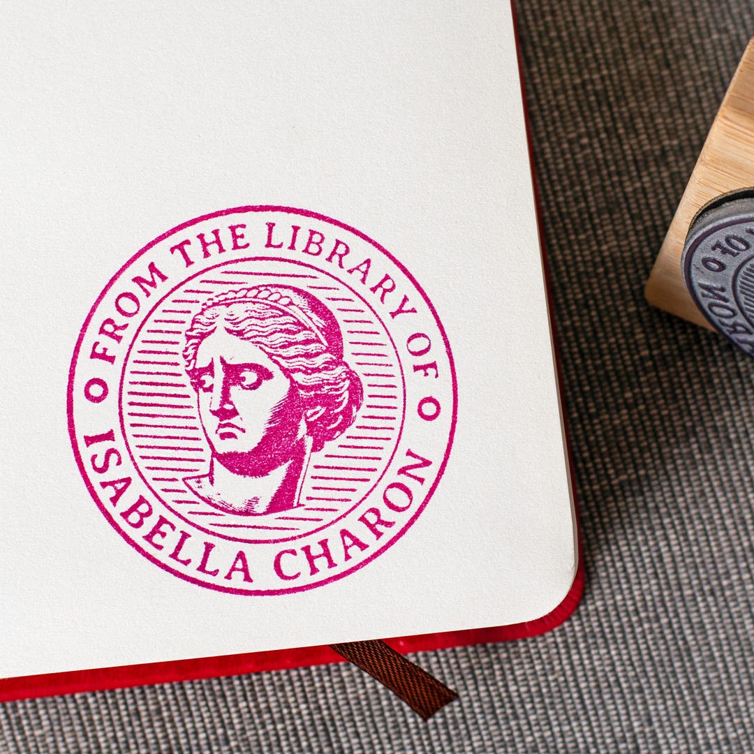 Custom Female Ancient Roman Bust Book Stamp • Unique Book Gifts ...