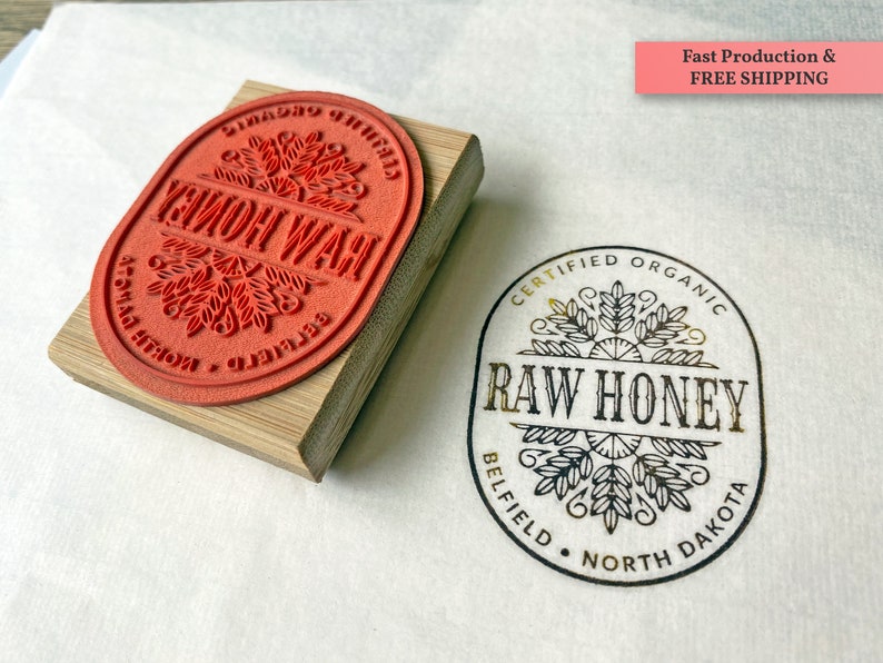 Personalized Business Logo Stamp Customized Paper Bag - Etsy