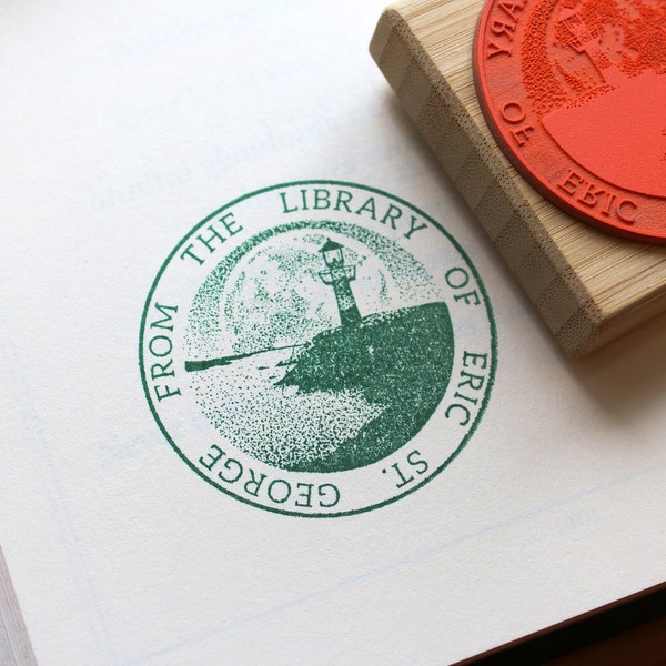 Library Rubber Stamp - Etsy