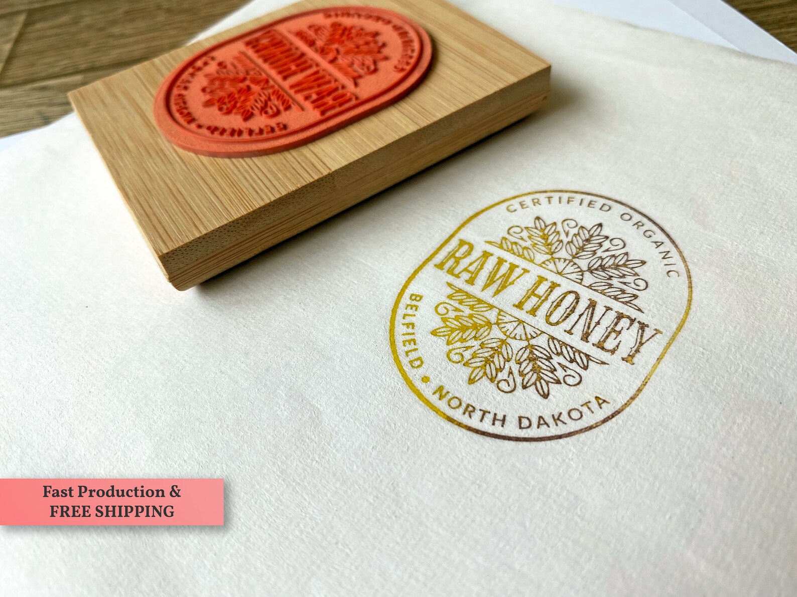Personalized Business Logo Stamp Customized Paper Bag - Etsy