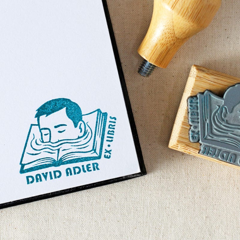 Open Book Stamp - Etsy