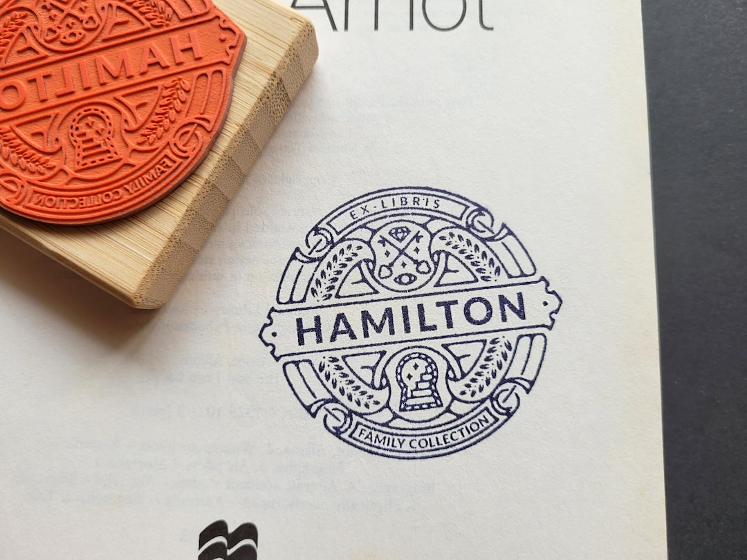 Custom Ex Libris Book Stamp Family Library Stamp - Etsy