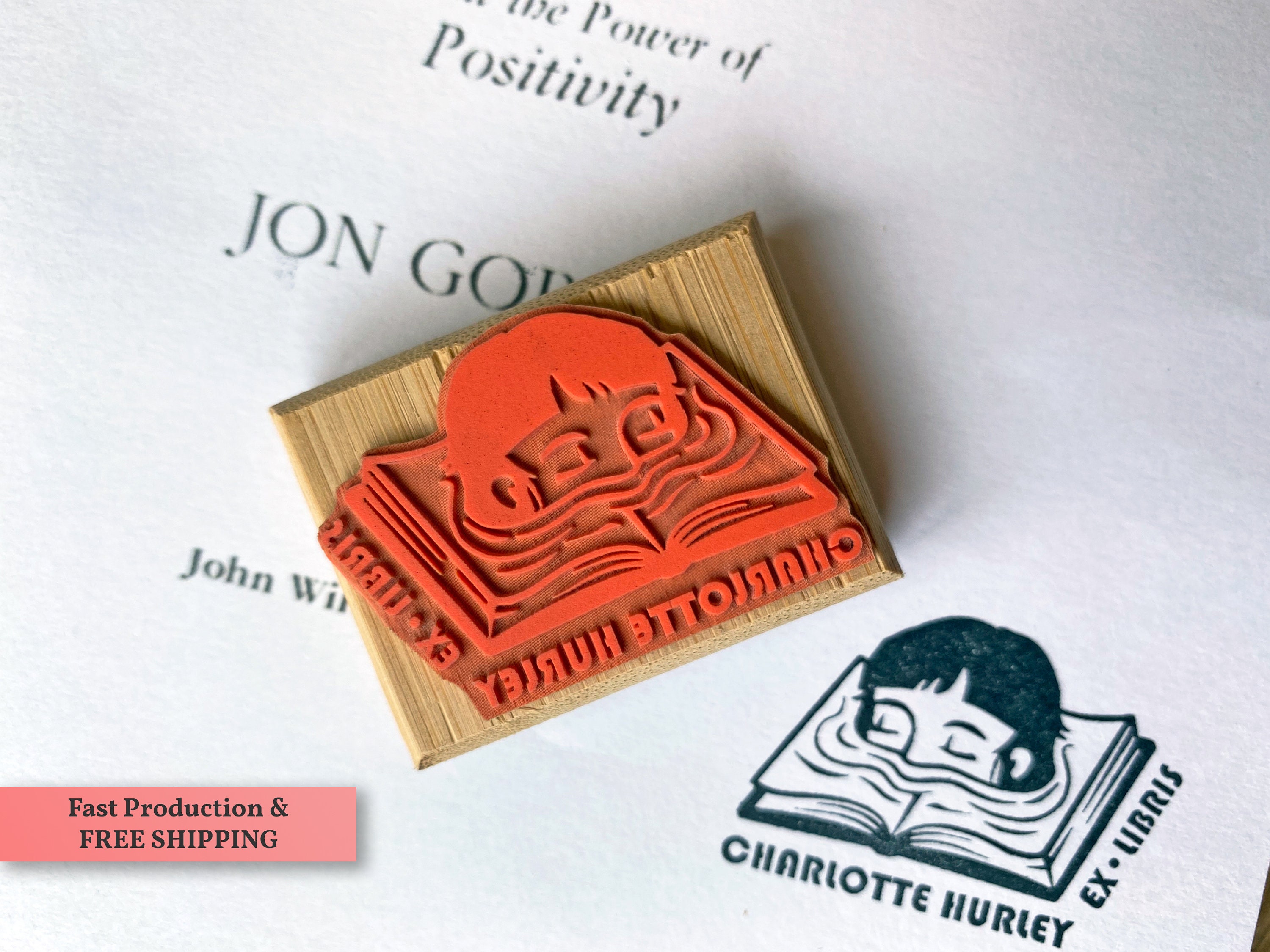 EX LIBRIS Custom Book Stamp Personalized Library Stamp - Etsy
