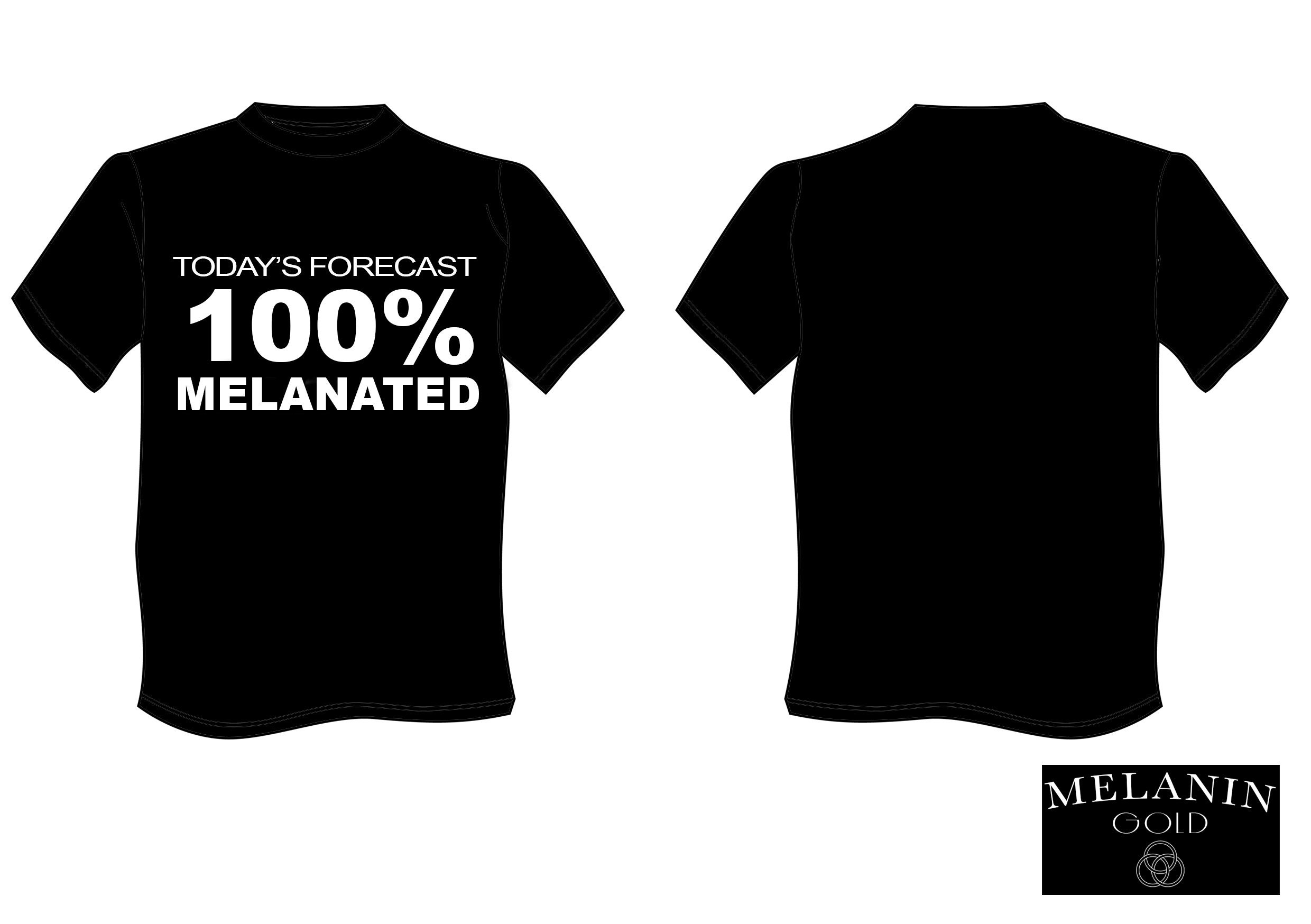Melanin Gold-“100% Melanated" T-shirt - Etsy