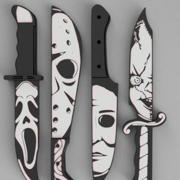 3d Printed Horror Knives - Etsy