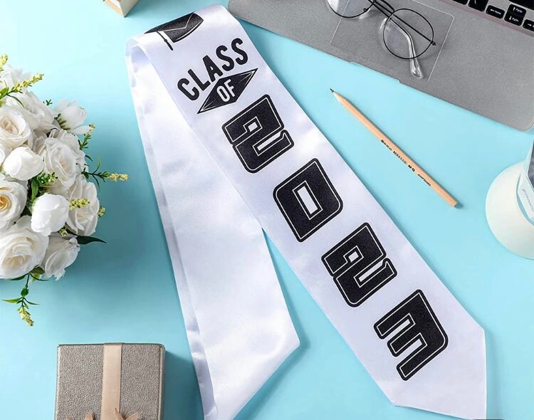 DIY Graduation Stole White Satin Polyester Sublimation Blanks Stole ...