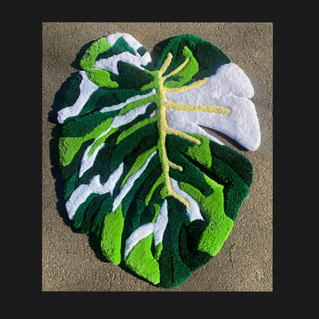 Handmade Monstera Tufted Rug With Custom Designs - Etsy