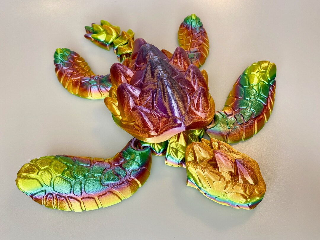 Turtle Dragon - 3D Printed, Articulated (TT3D Original, Exclusive ...