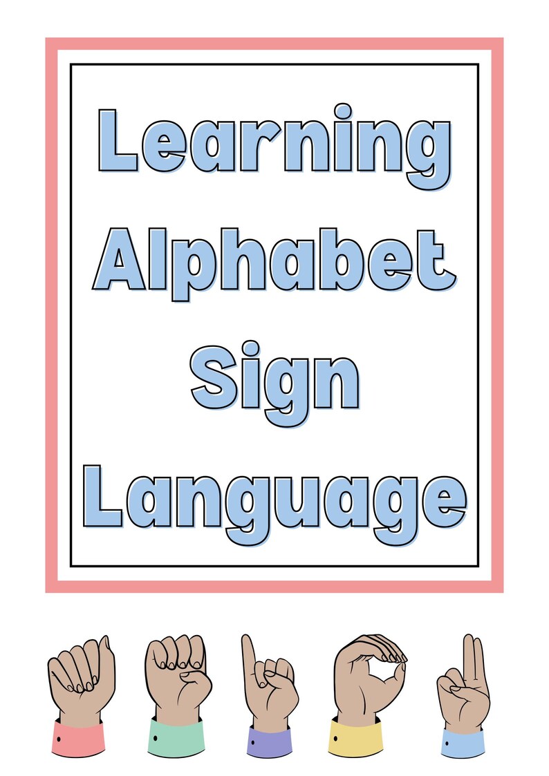 Sign Language Alphabet Posters / Flashcards | Soft Pastel Style - Etsy