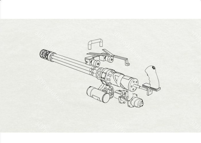T-800 Terminator M134 Minigun STL File Printable | Etsy