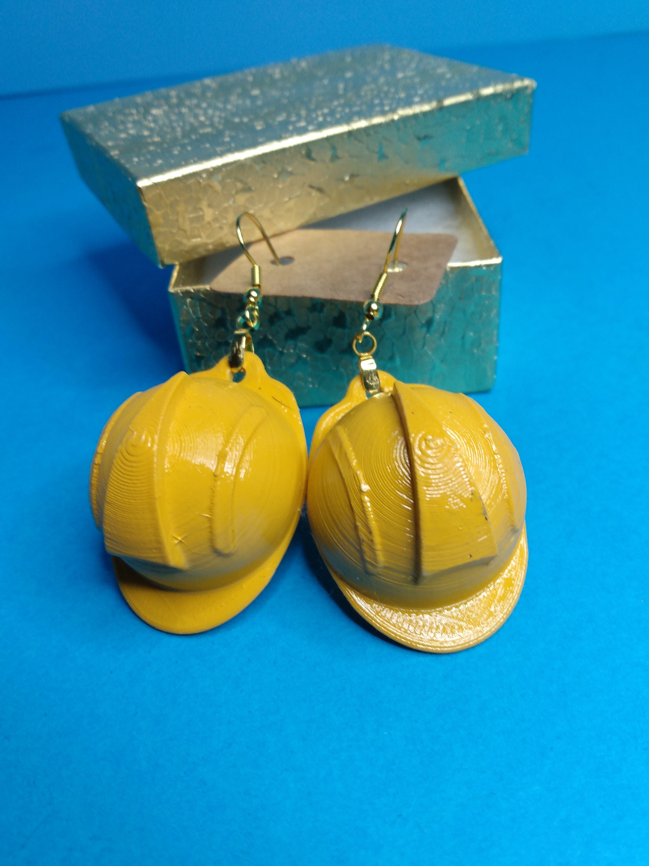 Hard Hat Construction Earrings | Safety Hat Earrings | DOT Earrings ...