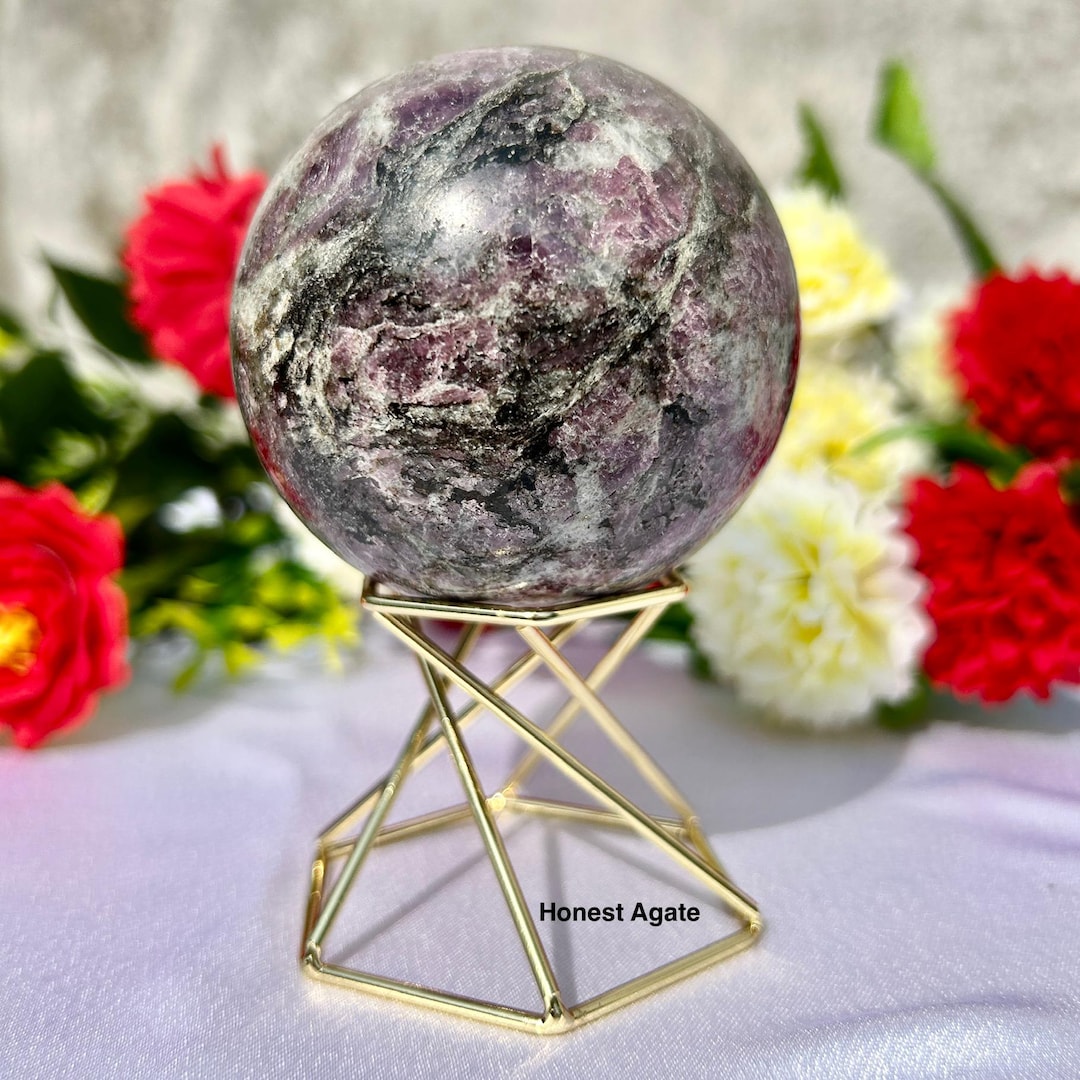 Rare 50MM Ruby Matrix Crystal Sphere , Healing With Ruby Matrix ...