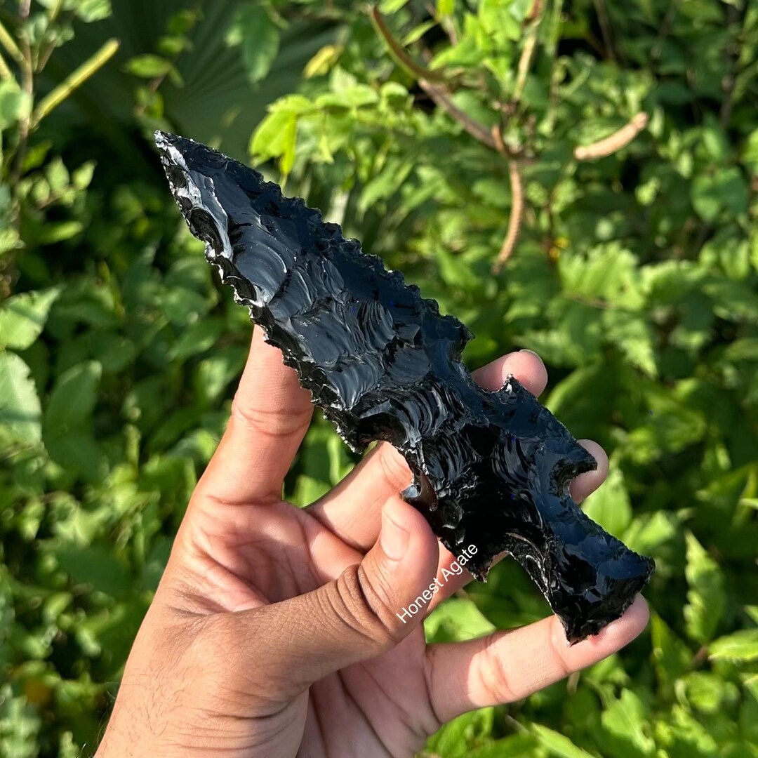 Black Obsidian Lava Blade Knife - Home Decor Gift (7") - Etsy