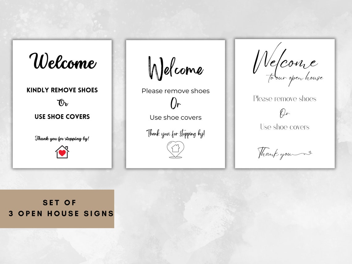 Printable Open House Real Estate Welcome Sign, Real Estate Open House ...
