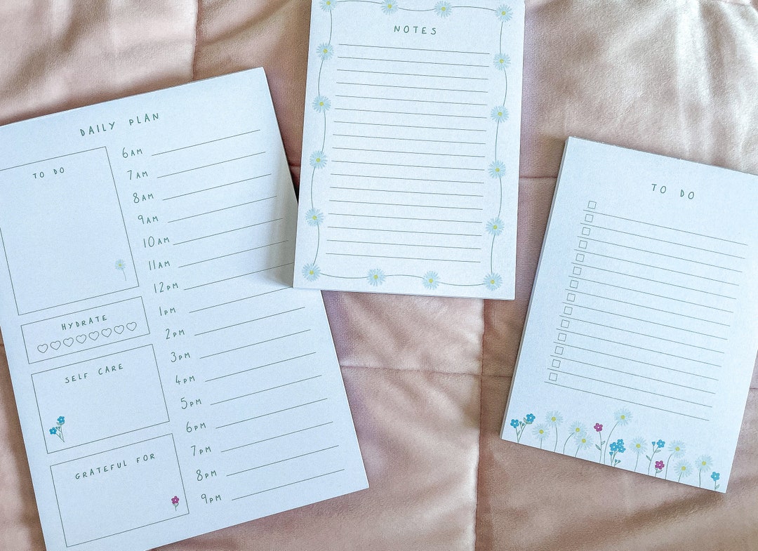 Organisational Planner Notepads, A5 Daily Planner Notepad, A6 Notepad ...