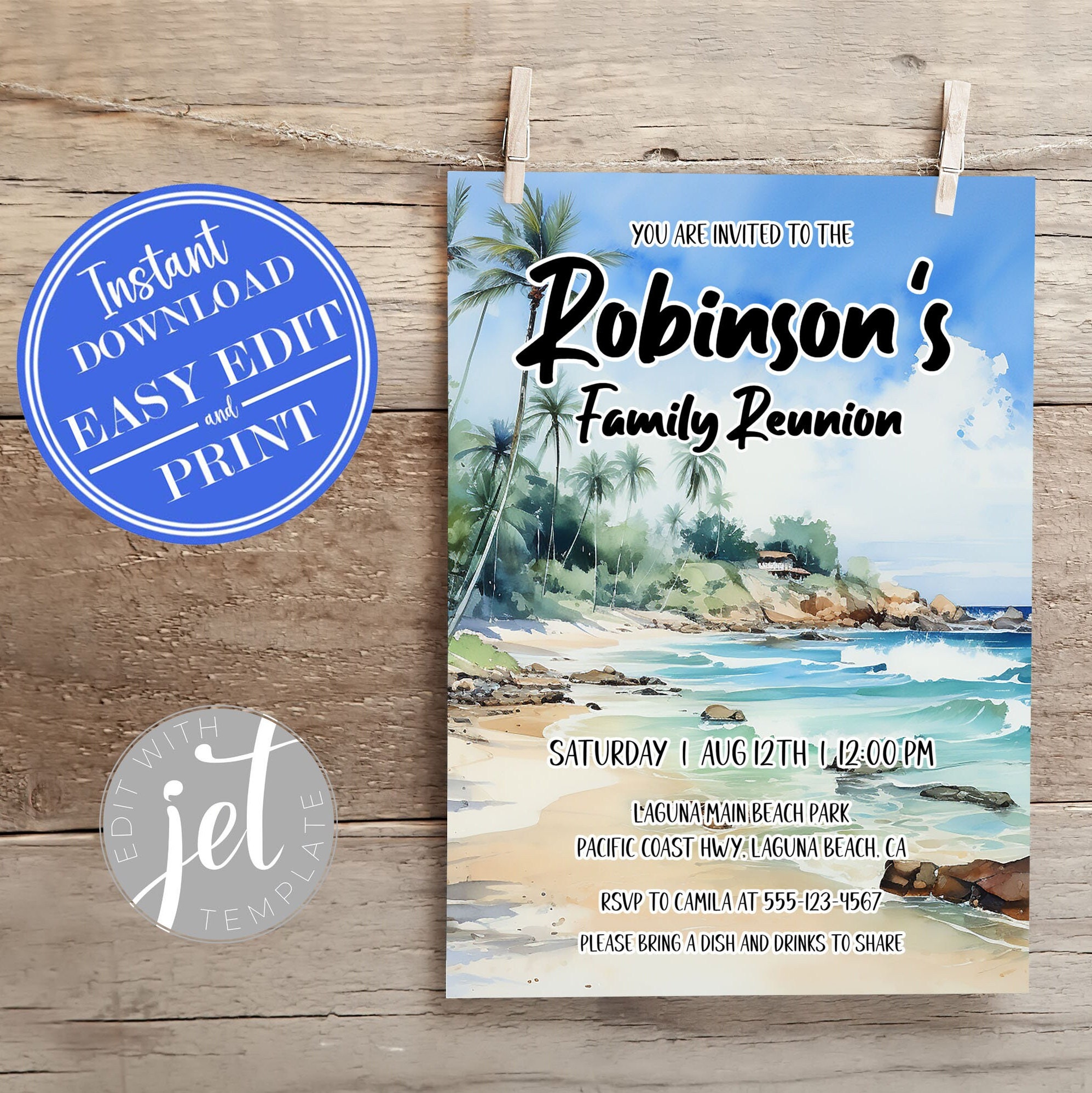Family Reunion Invitation Template | Family Reunion Pary Invite ...