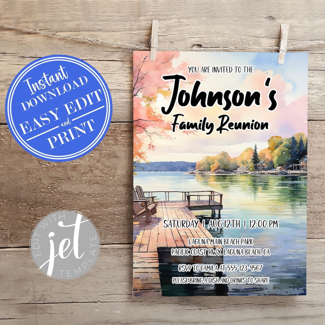 Family Reunion Invitation Template | Family Reunion Pary Invite ...