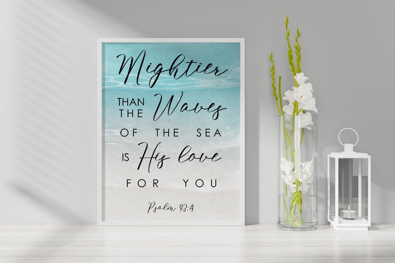Psalm 93:4 Wall Art Bible Verse Wall Art Printable Scripture - Etsy