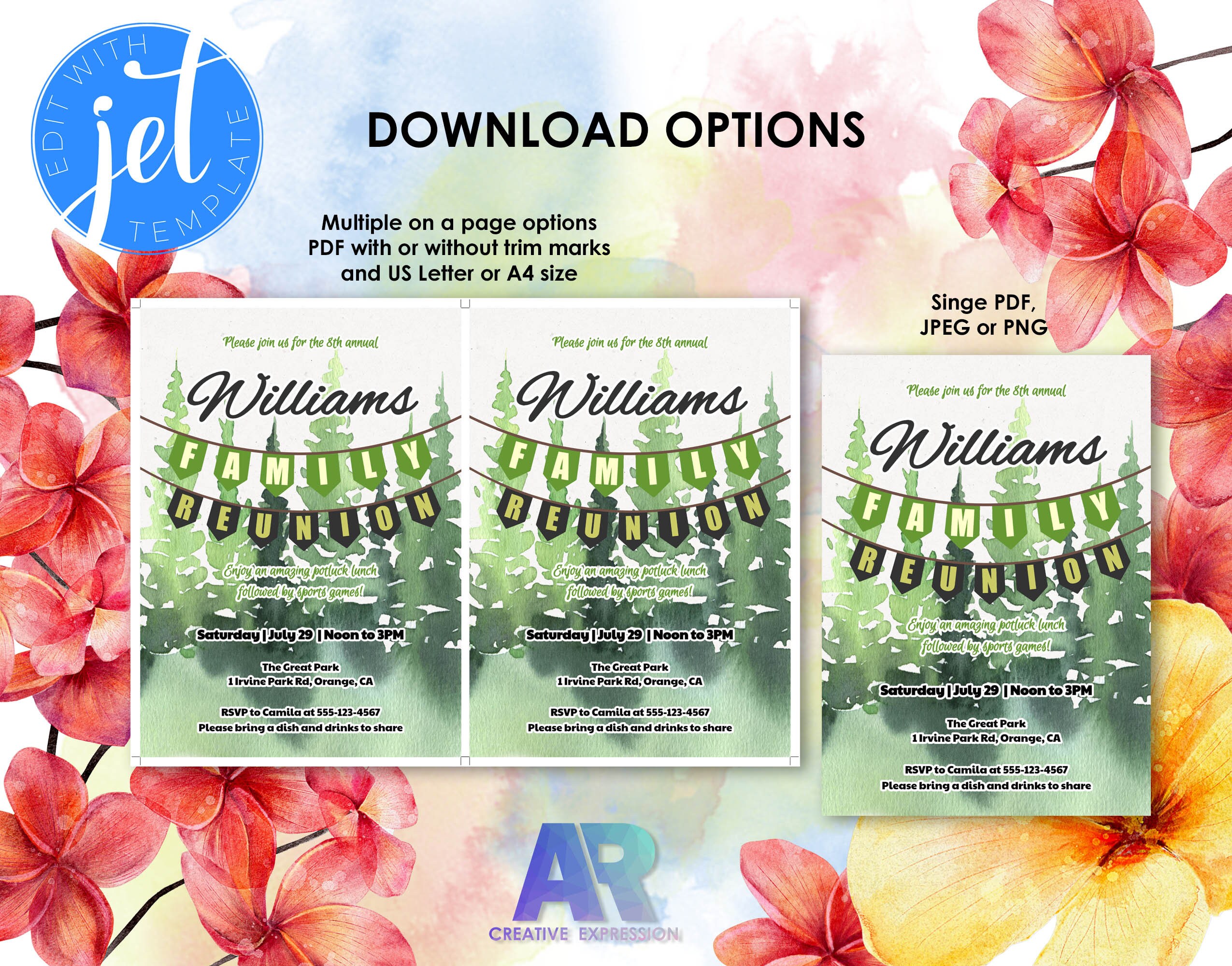 Family Reunion Invitation Template | Family Reunion Pary Invite ...