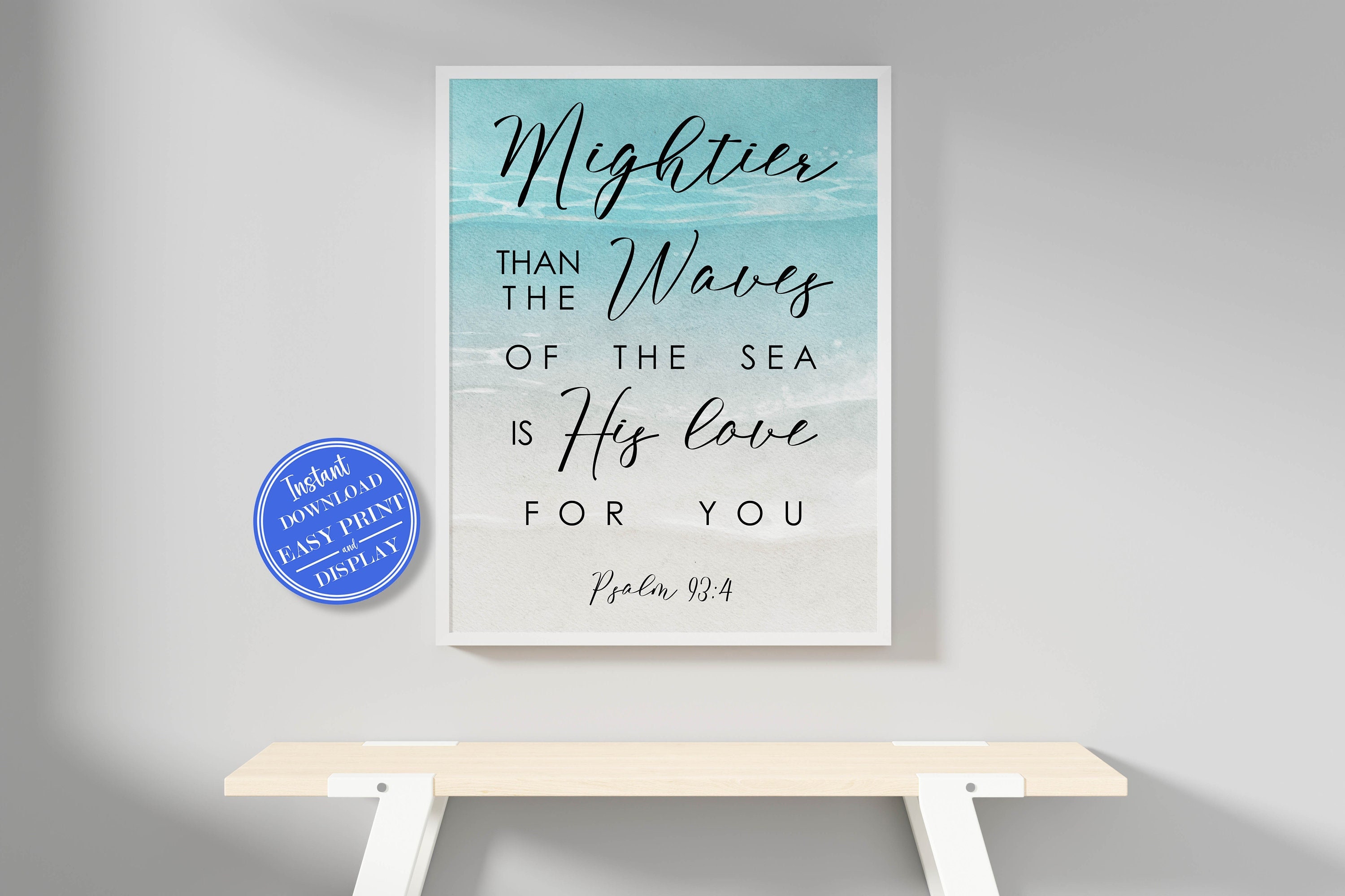 Psalm 93:4 Wall Art Bible Verse Wall Art Printable Scripture - Etsy