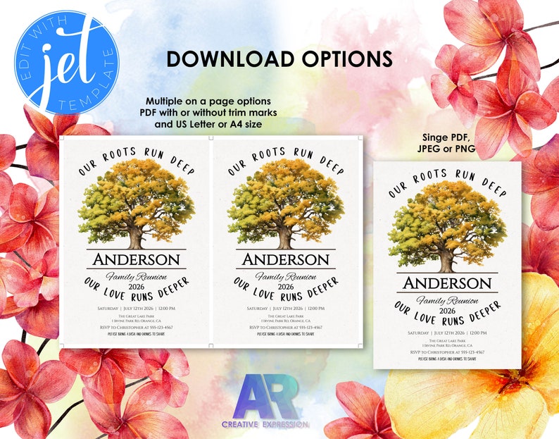 Family Reunion Invitation Template | Family Reunion Pary Invite ...
