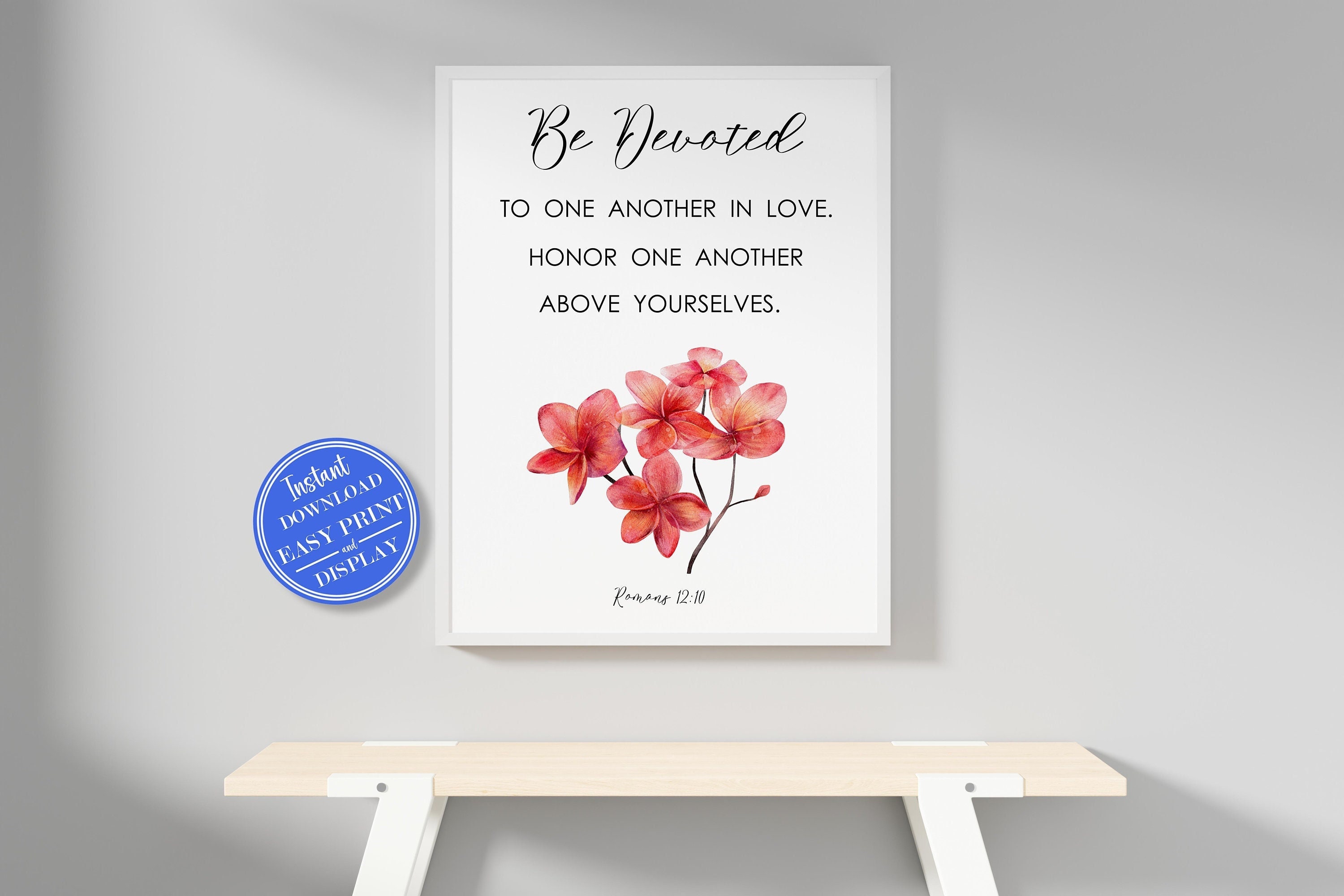 Romans 12:10 Wall Art Bible Verse Wall Art Printable, Scripture Print ...