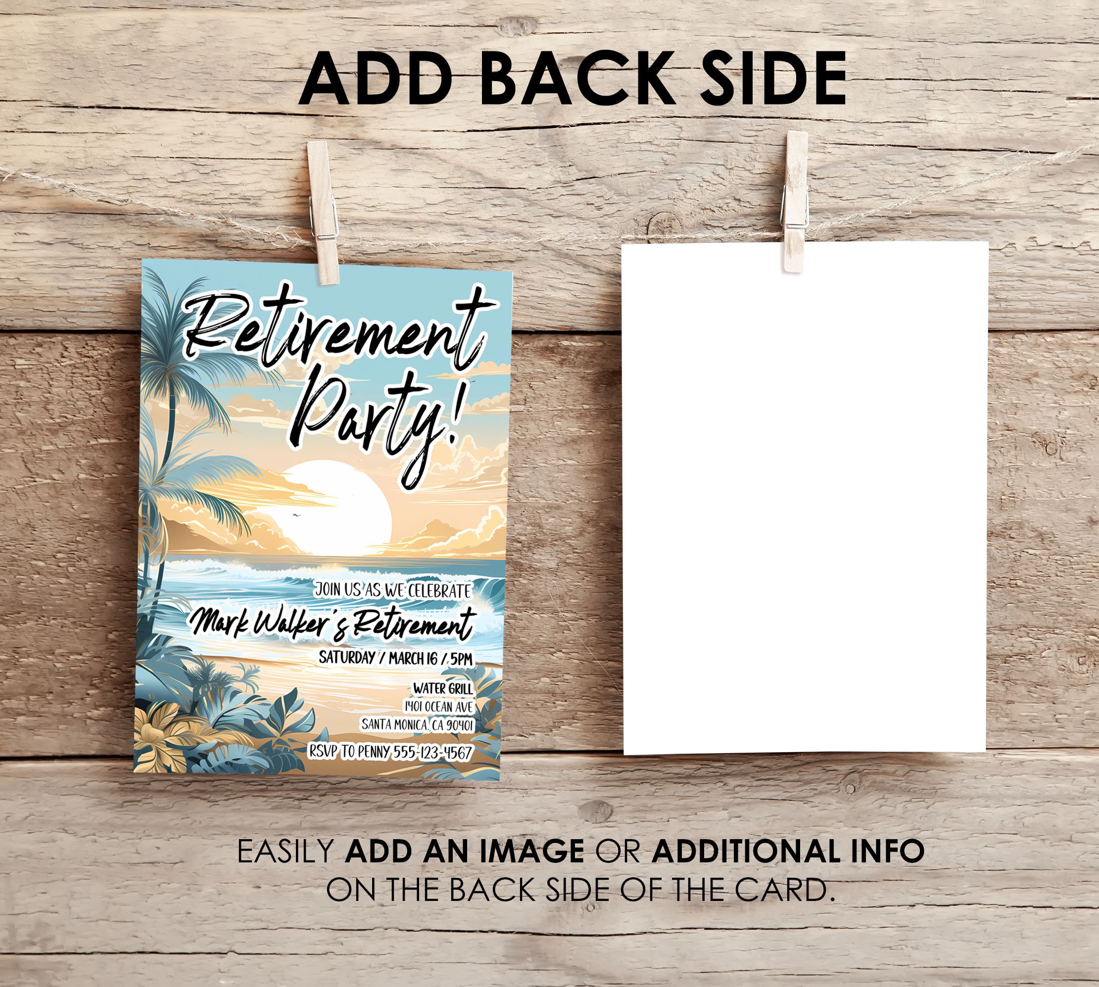 Retirement Party Invitation 5x7 | Modern Retirement Party Invite ...