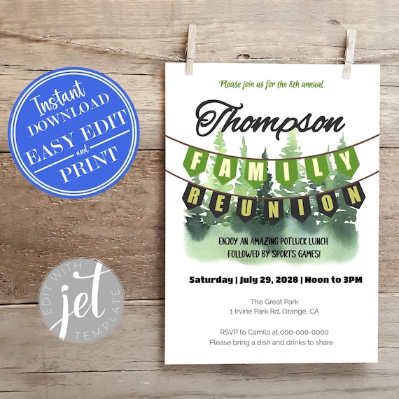 Family Reunion Brochure Template