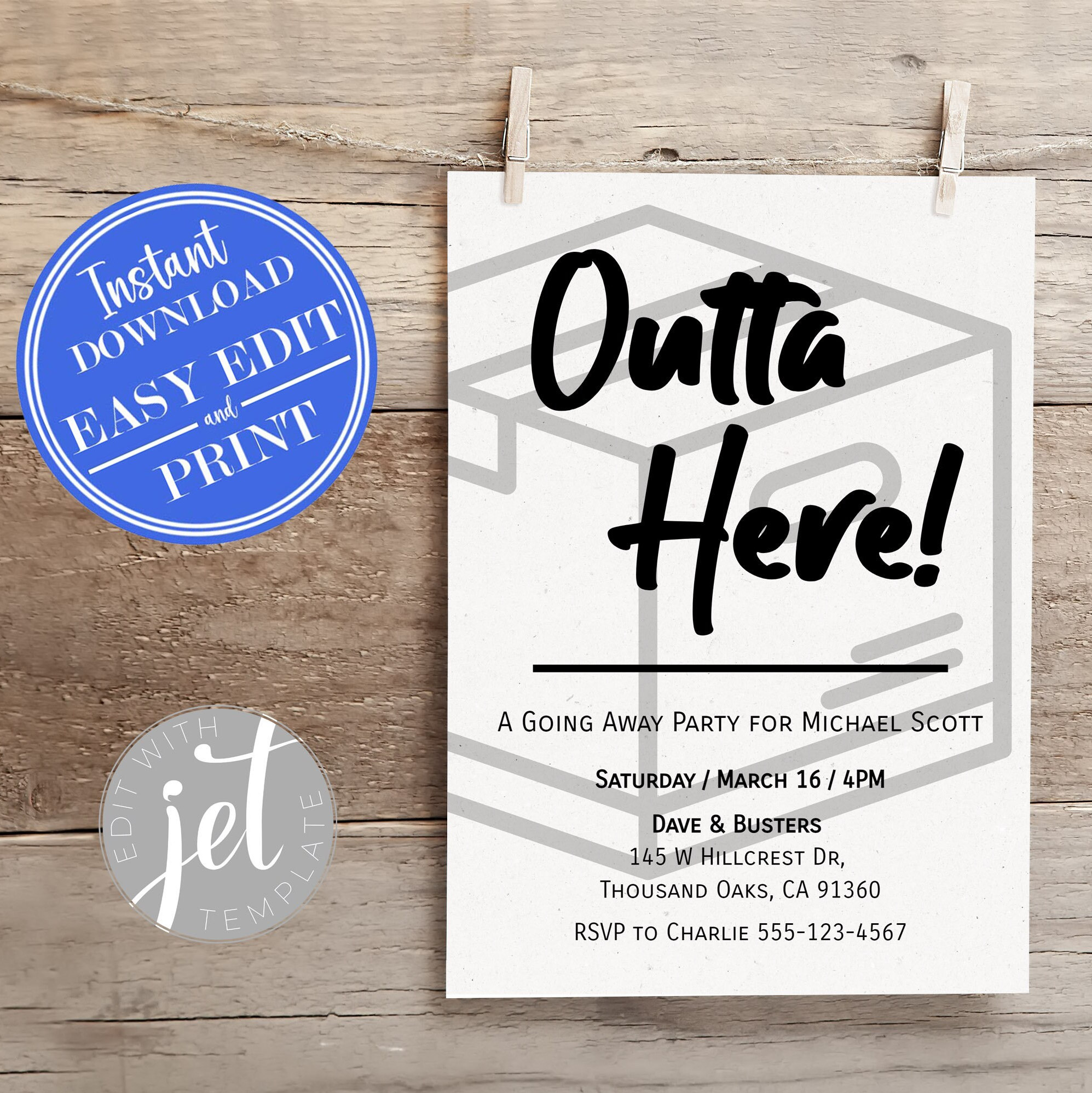 Farewell Going Away Invitation 5x7 We're Moving Funny Goodbye Party ...