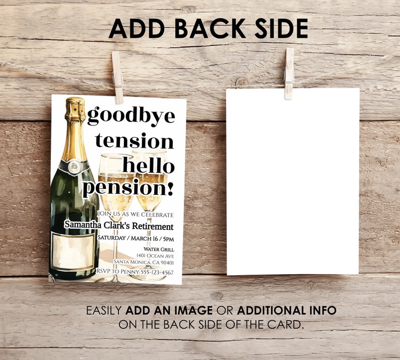 Retirement Party Invitation 5x7 | Modern Retirement Party Invite ...