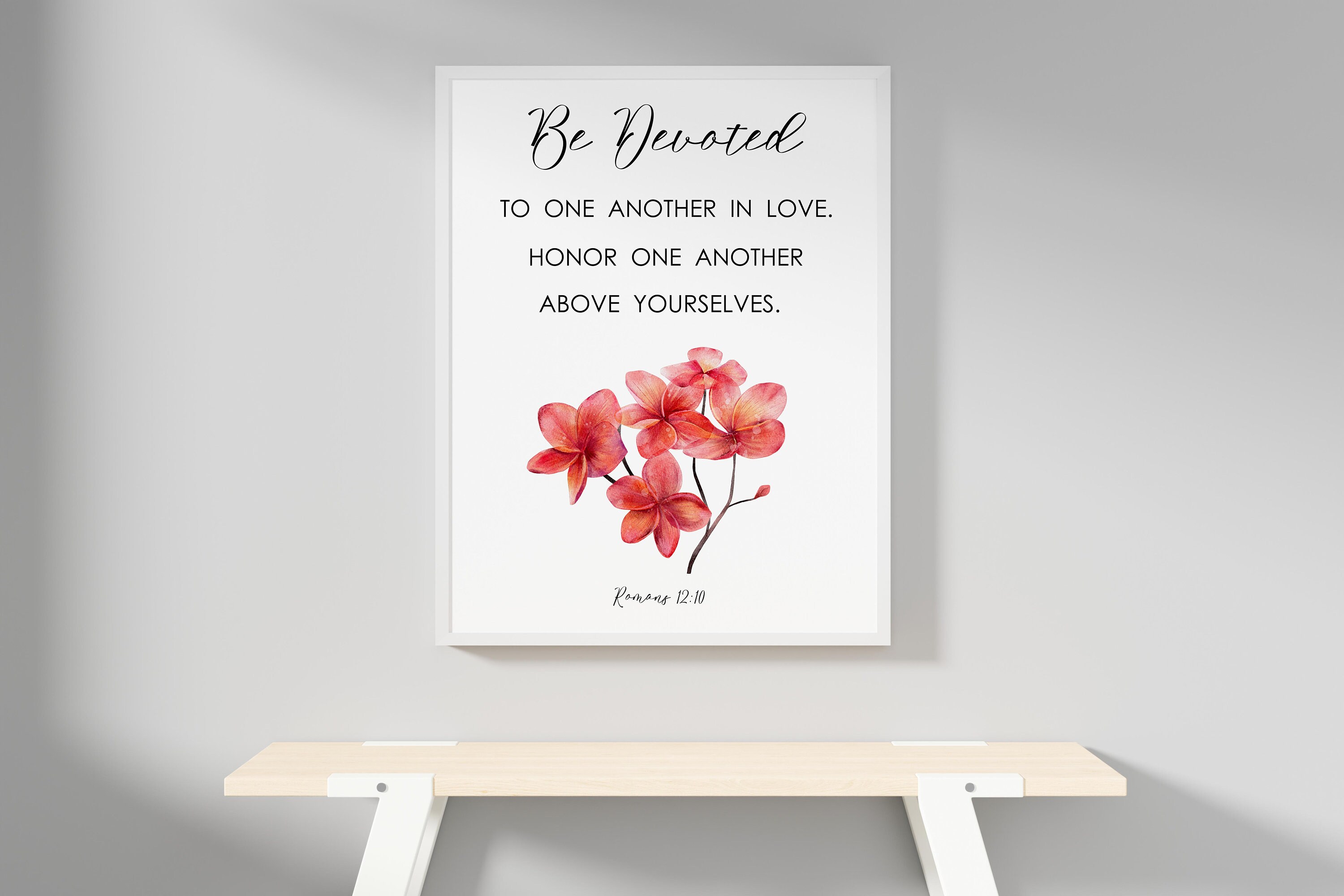 Romans 12:10 Wall Art Bible Verse Wall Art Printable, Scripture Print ...
