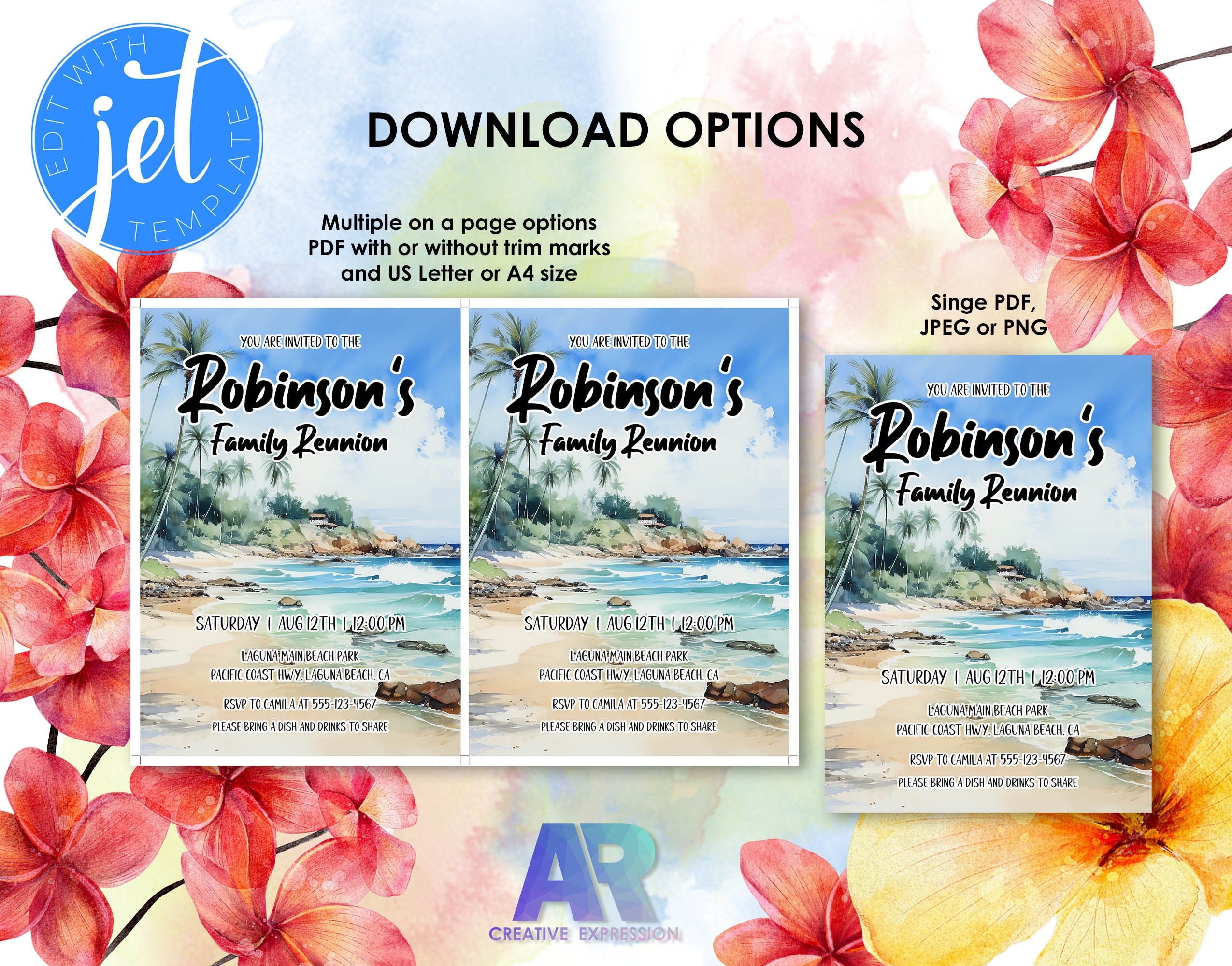 Family Reunion Invitation Template | Family Reunion Pary Invite ...