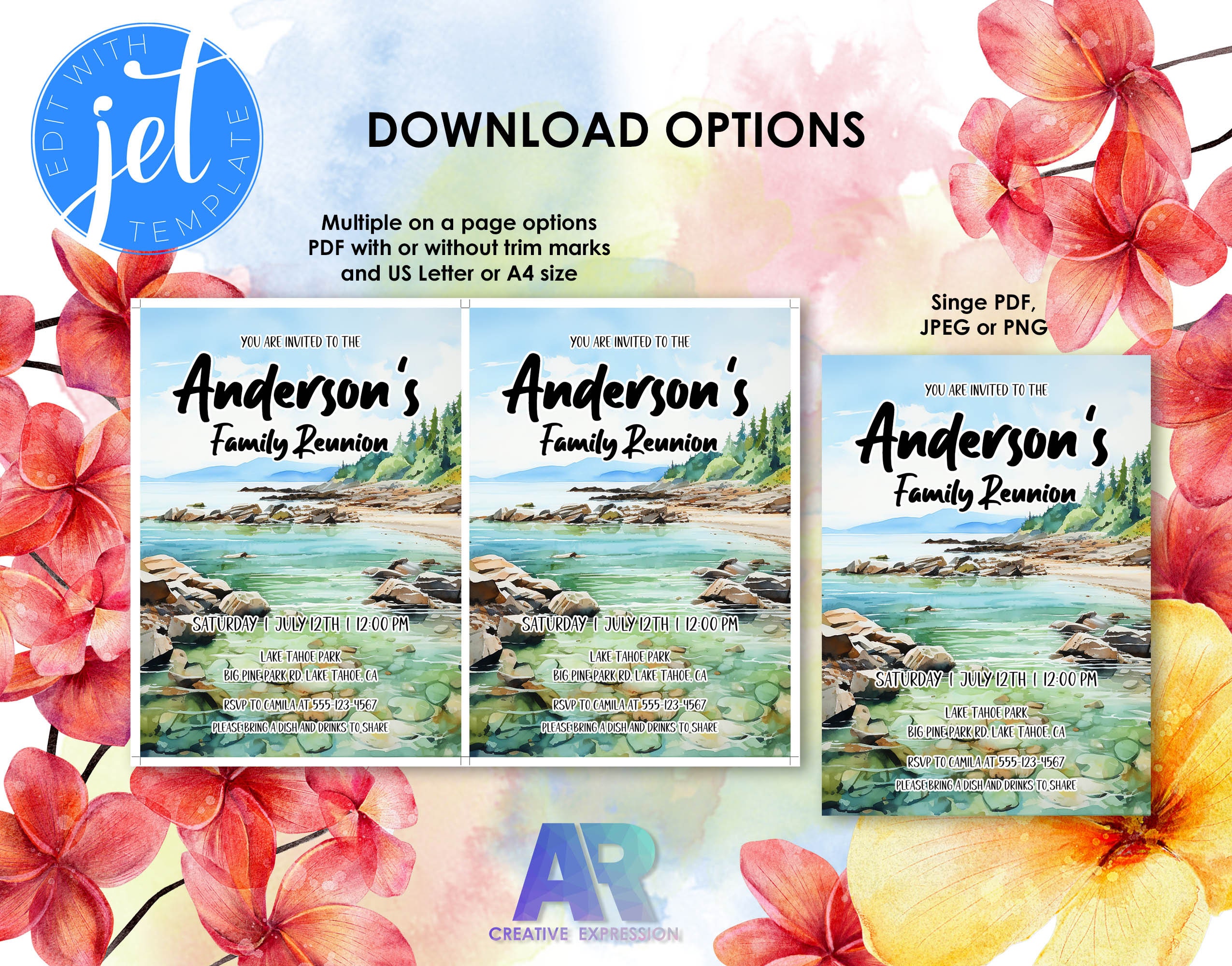 Family Reunion Invitation Template | Family Reunion Pary Invite ...