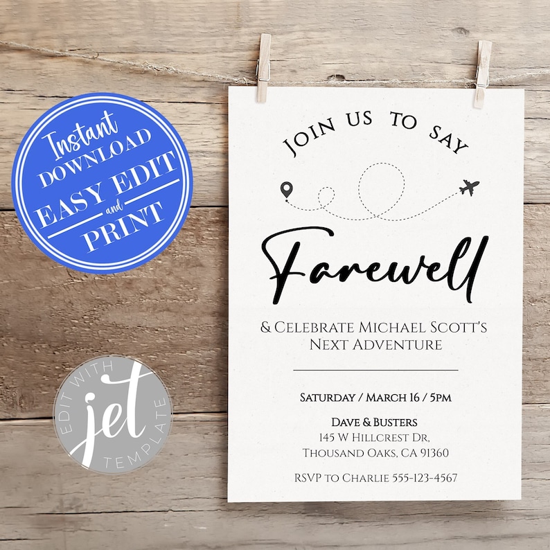 Farewell Going Away Invitation 5x7 | We're Moving Funny Goodbye Party ...