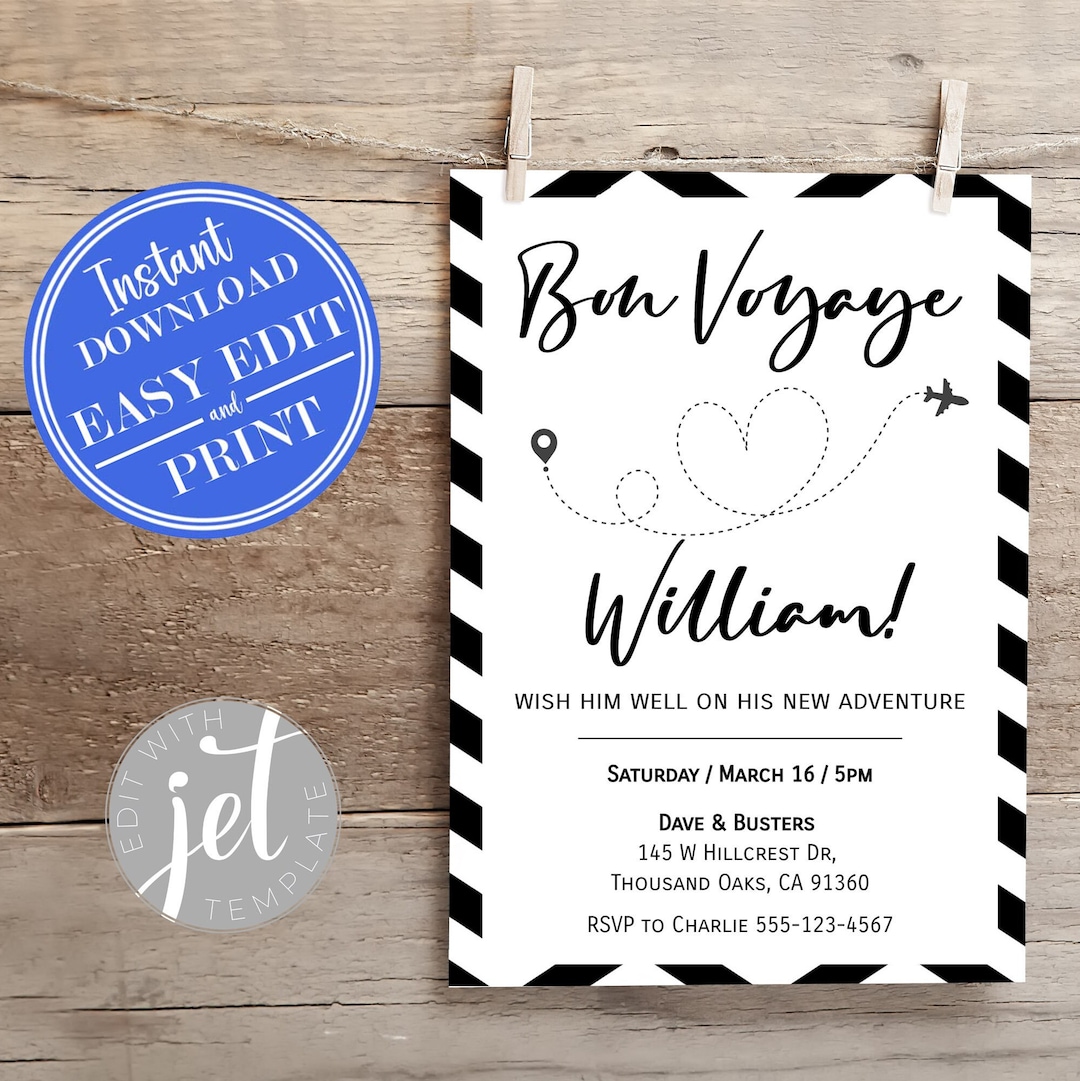 Farewell Going Away Invitation 5x7 | We're Moving Funny Goodbye Party Invite | Modern Going Away ...