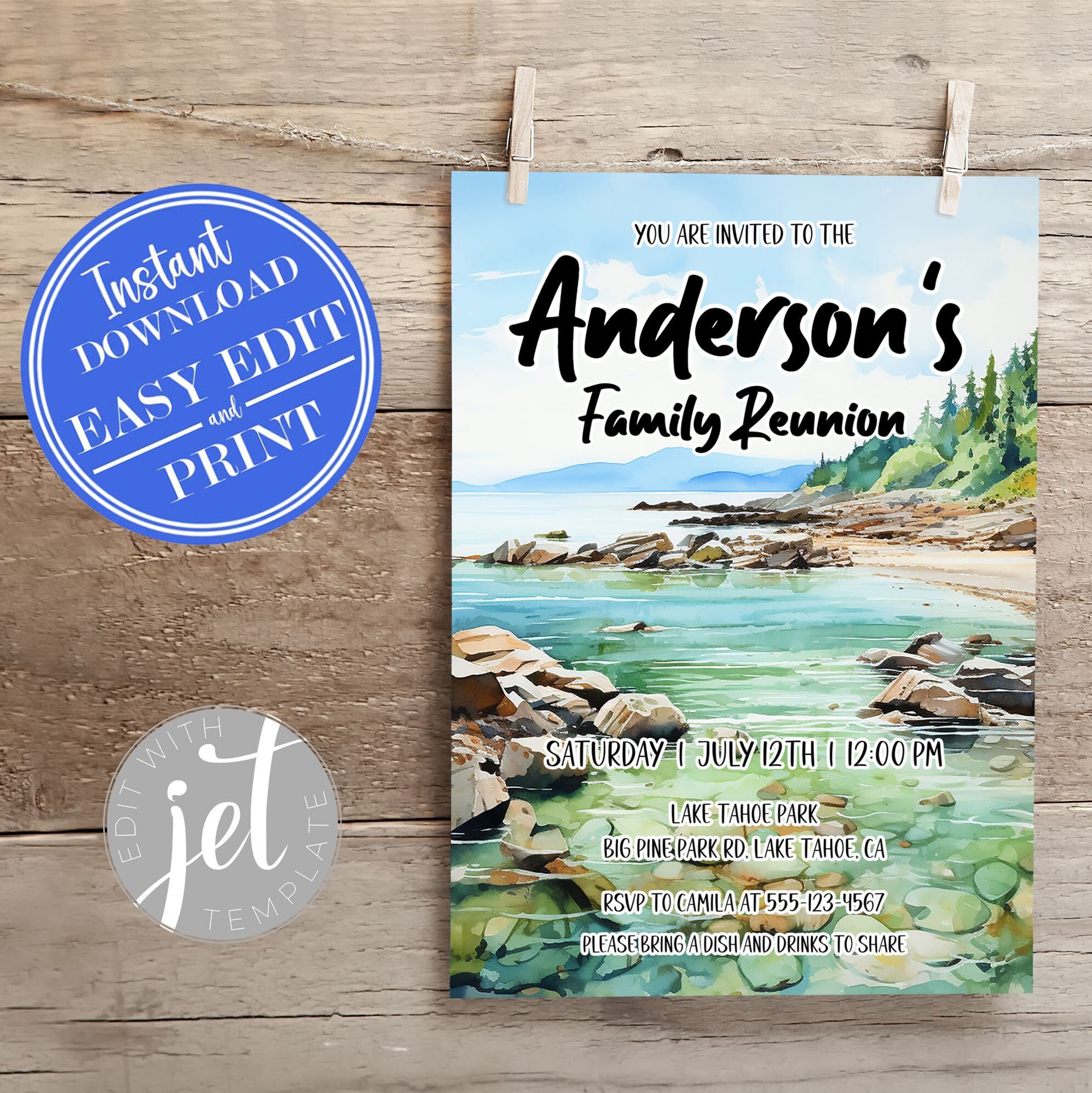 Family Reunion Invitation Template | Family Reunion Pary Invite ...