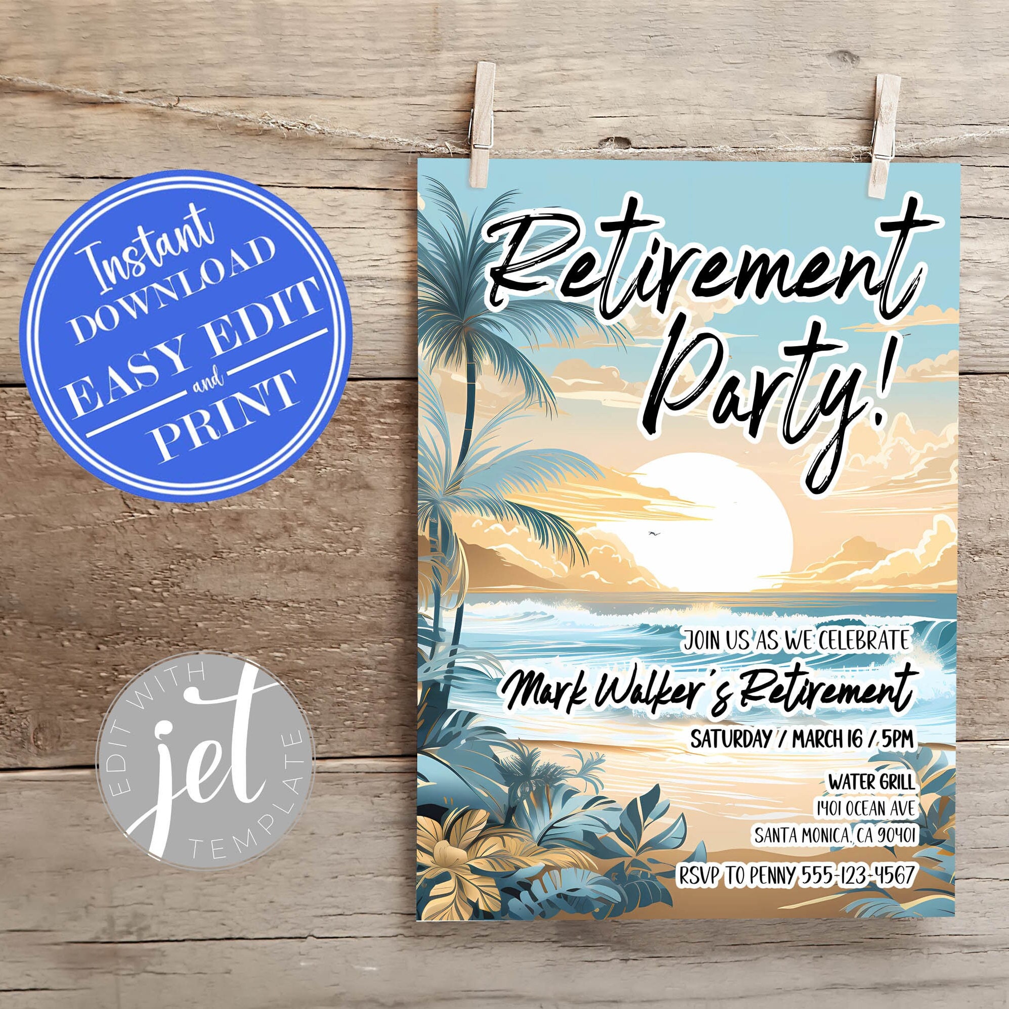 Retirement Party Invitation 5x7 | Modern Retirement Party Invite ...